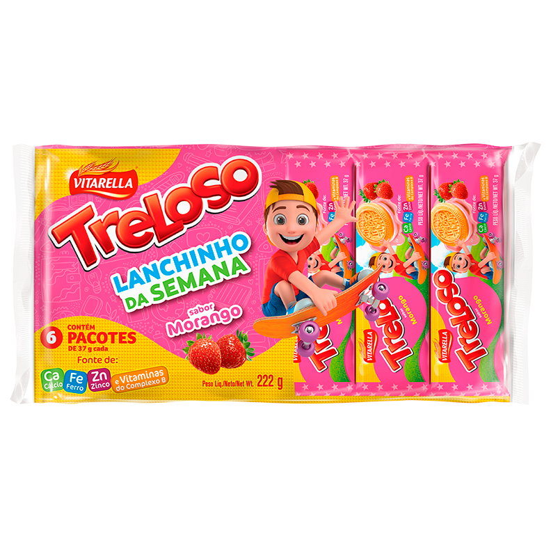 Treloso Biscoito com recheio sabor Morango | Vitarella - Tem diferença ...